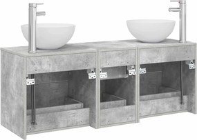Sada koupelnových skříněk 3 ks Betonově šedá 3405814
