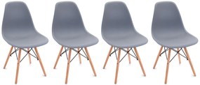 Bestent Jídelní židle 4ks šedé skandinávský styl Classic