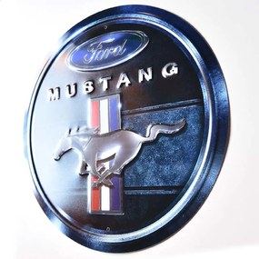 Plechová cedule Ford Mustang Blue 30 cm