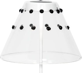 Stínidlo na stolní lampu Swap s tečkami skleněné černé