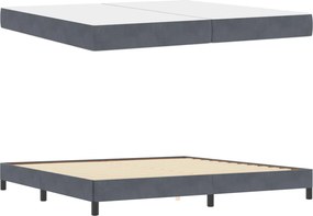 Postel s boxspringem s matrací Tmavě šedá 200 x 200 cm textil 3398714