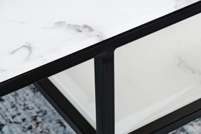 Konferenční stolek Elegance 90cm bílý mramorový vzhled/ 42174