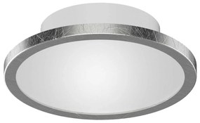 LIGHTME LED stropní svítidlo Aqua Ø14,7cm stříbrný list