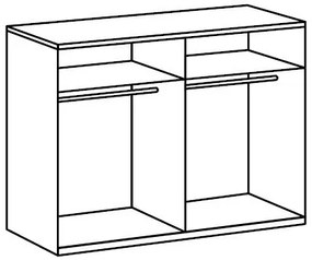 Šatní skříň Bert, 225 cm, bílá