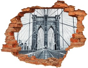 Wallmuralia Samolepící díra na stěnu Brooklynský most 90x70 cm