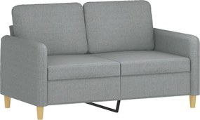 3dílná sedací souprava s poduškami světle šedá textil 3202126