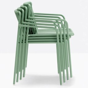 OnaDnes -20% Pedrali Zelená kovová zahradní židle Tribeca 3665