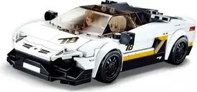 Sluban Model Bricks M38-B0957 Bílý italský sporťák / LEGO - kompatibil