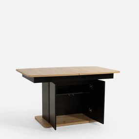 Jídelní rozkládací stůl Mons 140/210 cm dub Artisan/černý