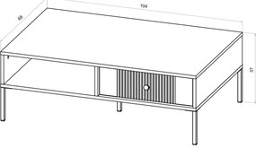 Konferenční stolek LUE černá