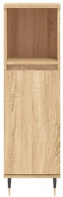 Koupelnová skříňka dub sonoma 30 x 30 x 100 cm kompozitní dřevo
