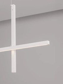 Matně bílé hliníkové LED závěsné svítidlo se stínidlem z akrylového skla Looma – Nova Luce