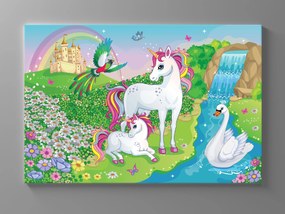 Dětský obrázek jednorožec unicorn Rozměr: 100 x 65 cm