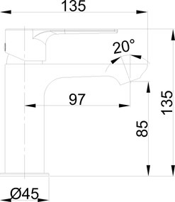 Invena Pinios M, umyvadlová baterie, h-135, chromová, INV-BU-92-001-X Leták: https://cloud.invena.pl/s/nnXaZKg3crBrRkz/download?path=%2FPliki%20do%20strony%20www%2FBU-92-001-X/Inne/BU-92-001-X-ulotka-ENG…