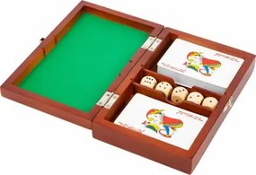 Small Foot Hrací kostky a karty v dřevěném boxu / od 6 let