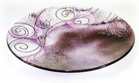 BDK-GLASS Autorská skleněná mísa VIOLET Tones, prům. 40cm