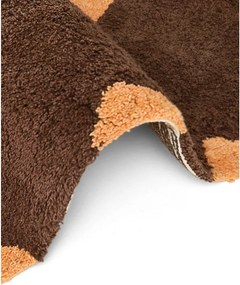 Oranžový/hnědý pratelný/ručně tkaný bavlněný dětský koberec 112x120 cm Snuggle Lea – Hanse Home