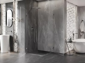 Mexen Lunar-B Duo, výklopný sprchový kout 100 x 100 cm, 8mm čiré sklo, chromový profil, 832-100L-100P-01-00