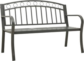 Zahradní lavice se stolkem šedá 120 cm ocel 319585