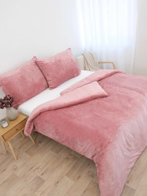 Prodloužené povlečení mikroplyš Exclusive – Laura starorůžová