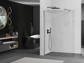 Mexen Kioto, sprchová zástěna Walk-In 80 x 200 cm, 8mm čiré sklo, grafitový profil, 800-080-101-66-06