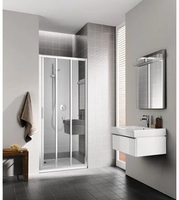Kermi Cada XS Sprchové dveře 80 cm, 3-dílné, pravé, stříbrná CKG3R08020VPK