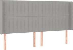 Box spring postel s matrací a LED světle šedá 180x200 cm textil 3139053
