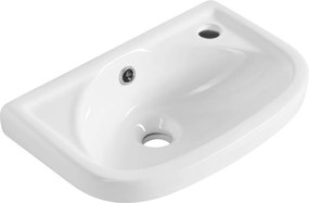 Bruckner Rex keramické umývátko 41 x 28 cm s otvorem pro baterii s přepadem bílá 201.100.0