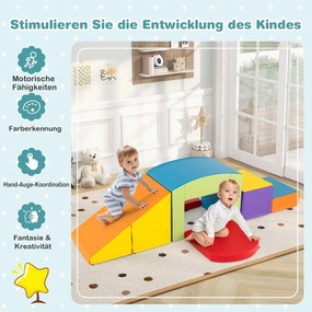 Costway 6 ks. Foam building blocks, soft building blocks s tunnel, stairs