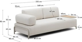 Béžová pohovka 232 cm Compo – Kave Home