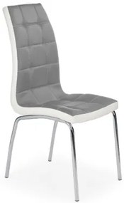 Halmar Židle K186 barva šedá+bílá
