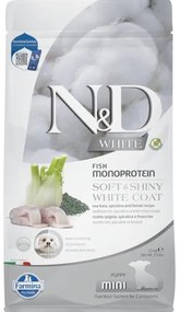 N&D WHITE Dog GF Sea Bass, Spirulina & Fennel Puppy Mini 1,5 kg