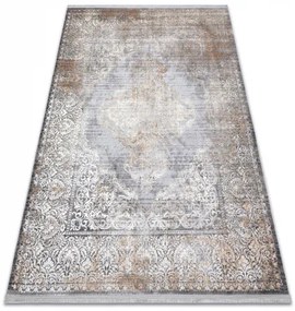Moderní koberec LUCE 80 ornament vintage Strukturální šedá / hořčice velikost 154x220 cm | krásné koberce cz