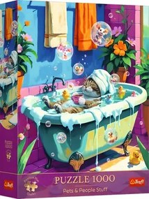 TREFL Puzzle Premium Plus Pets People Stuff: Mňau, relax, opakování /