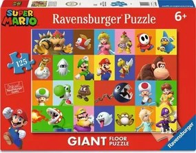 RAVENSBURGER Obrovské podlahové puzzle Super Mario / 125 dílků / 70 x