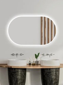 Oválné zrcadlo do koupenly s LED osvětlením - 120 x 70 cm - Ambiente Oval