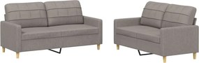 2dílná sedací souprava s poduškami taupe textil 3201281