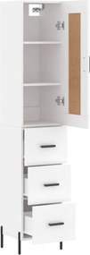 Skříň highboard bílá 34,5 x 34 x 180 cm kompozitní dřevo 3200201