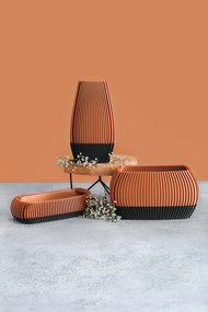 SET TANATO - Set tvoří miska, květináč a váza, černá-měď