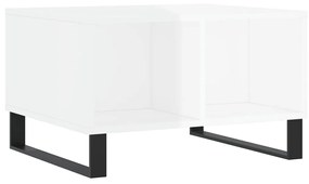 Konferenční stolek bílý s leskem 60x50x36,5 cm kompozitní dřevo - Default Title