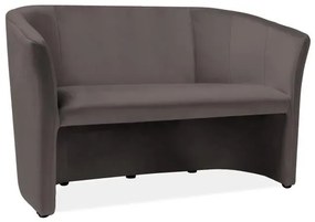 Pohovka Cuba Velvet, dvojsedák, šedá
