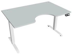 Hobis Motion Elektr. nastavitelný stůl 140x90 s pamětí - HOBIS ERGO MOTION MSE 2M 1400 Dekor stolové desky: šedá, Barva kovové podnože: bílá