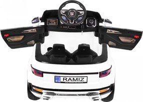 Ramiz Elektrické autíčko Rapid Racer pro děti, bílé SUV + dálkové ovládání