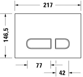 Duravit- DuraSystem® ovládací tlačítko A1, pro WC, bílá WD5001011000