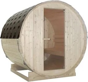 RAKOUSKÝ produkt - Venkovní sudová sauna TROMSÖ L pro 4 osoby 194,8 x 180 x 191,5 cm ( F50180 )