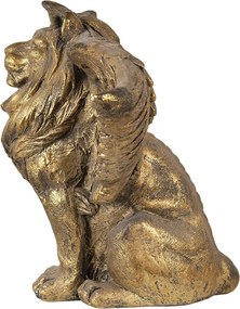 Zlatá antik dekorace socha lev s křídly Lion Gold - 100*50*62 cm