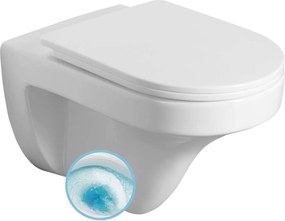 Aqualine Denica - Závěsné WC, Vortex Rimless, bílá PS8512