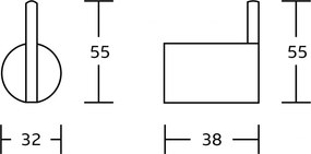 Mexen příslušenství, Aron držák na ručník, 1-háček, černá/růžová zlatá, 7088135-67