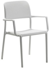 OnaDnes -20% Nardi Bílá plastová zahradní židle Bora s područkami