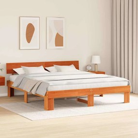 Rám postele Voskově hnědá 200 x 200 cm Masivní borové dřevo 3382291